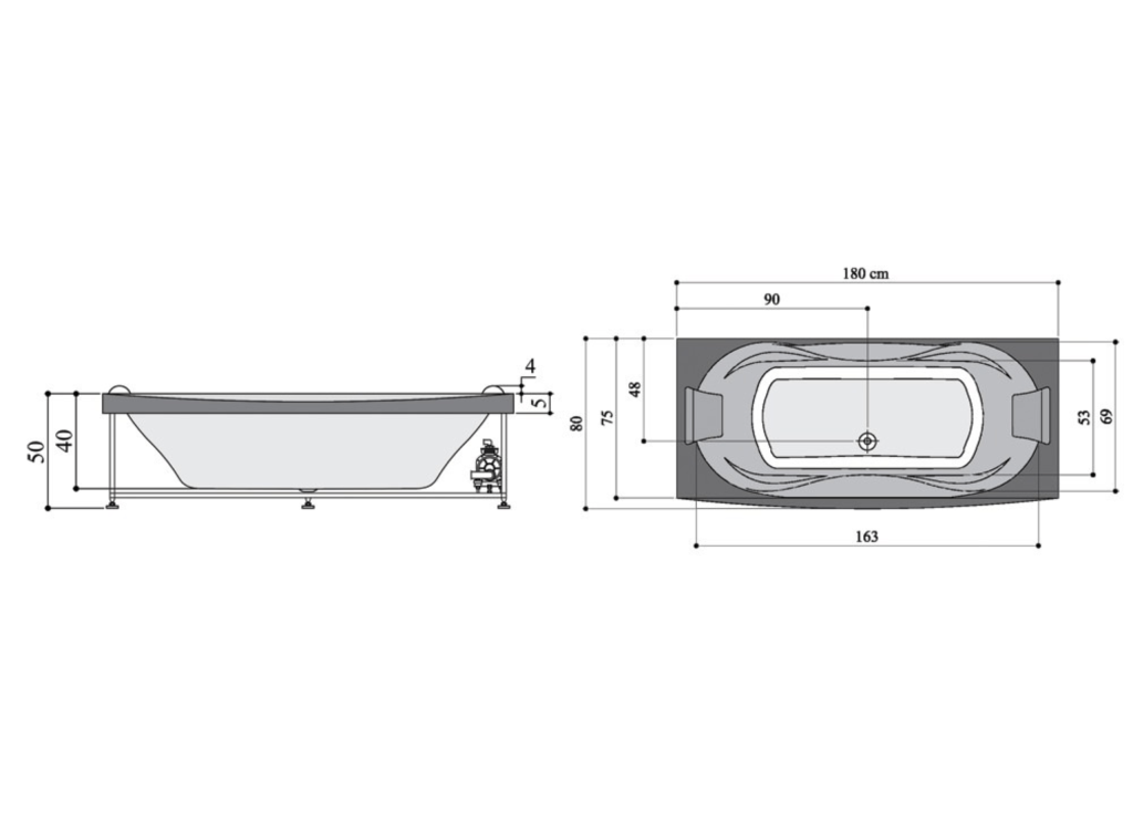 وان حمام پرشین استاندارد مدل رونیا سایز 180*75*55 – فروشگاه آنلاین لوانته